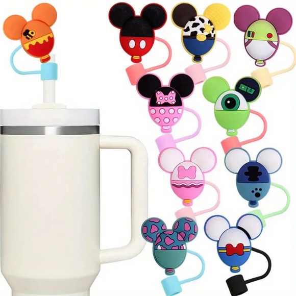 Dining | 5 Disney Mickey Mouse Silicone Straw Cover | Poshmark
